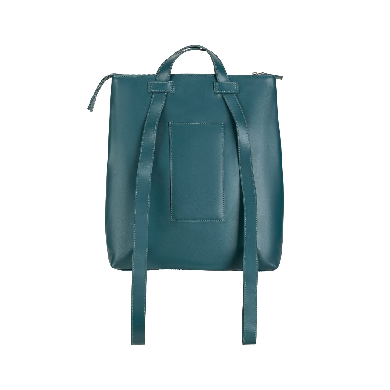 KREYA AURORA Backpack Tote Bag in Blue Lambskin Leather