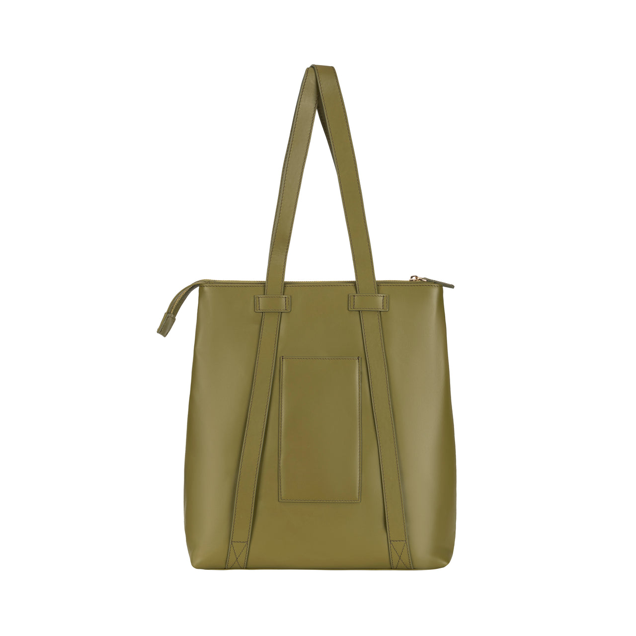 KREYA AURORA Backpack Tote Bag in Green Lambskin Leather